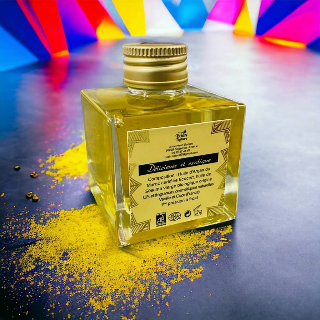 Huile de beauté 100% naturelle aux huiles d'Argan et de Sésame ...